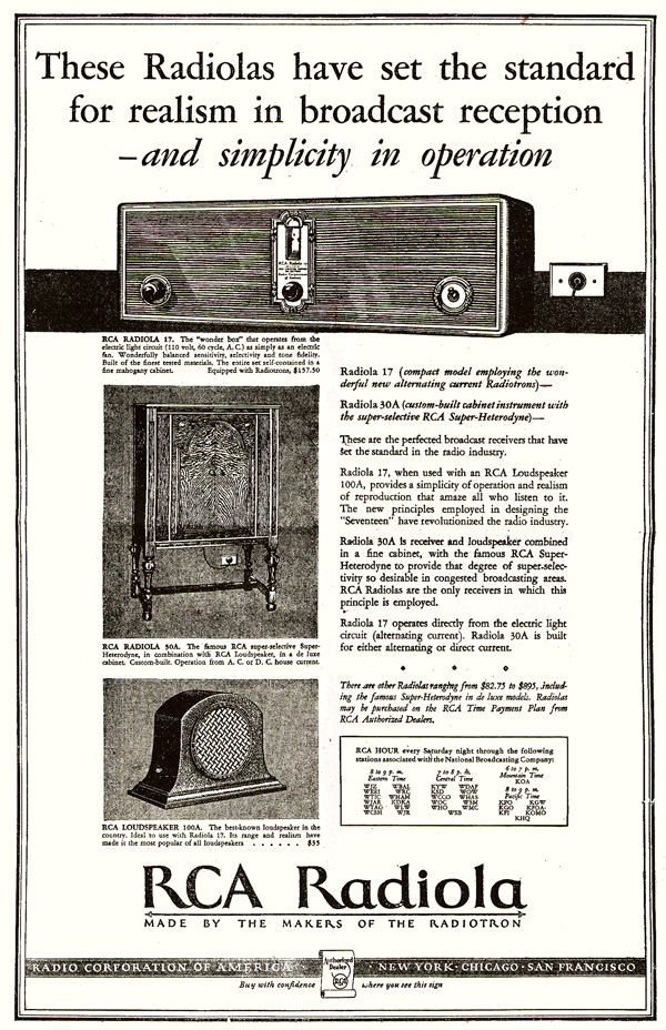 1928 RCA Radiola 18 – Henson Brothers Old Tyme Radios
